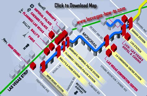 Las Vegas Monorail Route Map