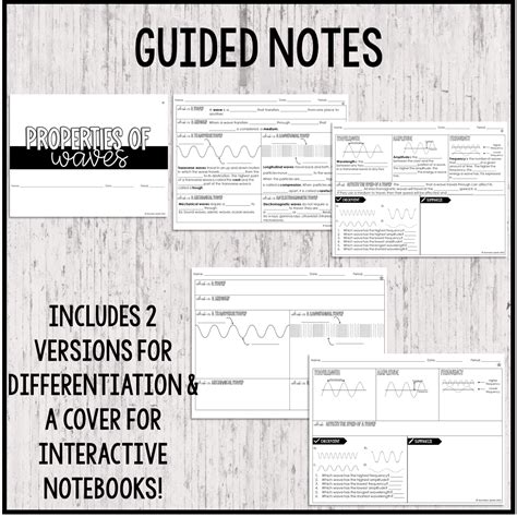 Properties Of Waves Quick Lesson And Guided Notes Secondary Sparks