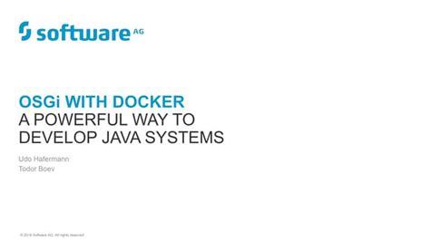 Osgi With Docker A Powerful Way To Develop Java Systems Udo