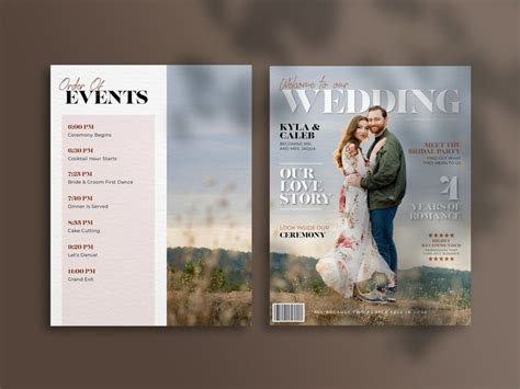 Custom Magazine Wedding Program Etsy