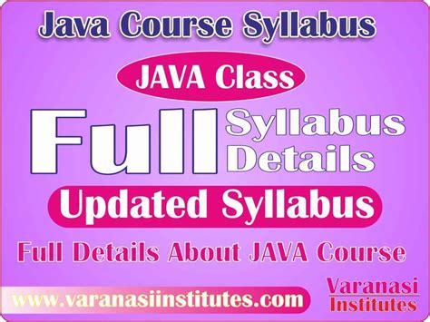 Java Course Details Fees Duration Scope Syllabus Admission Jobs