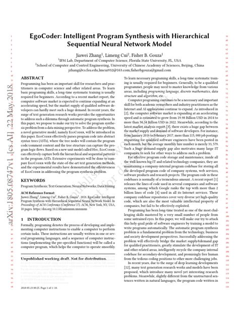 Egocoder Intelligent Program Synthesis With Hierarchical Sequential