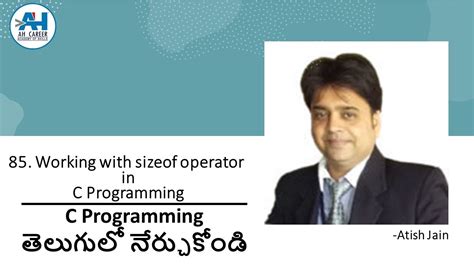 85 Sizeof Operator In C Language C Programming In Telugu Youtube
