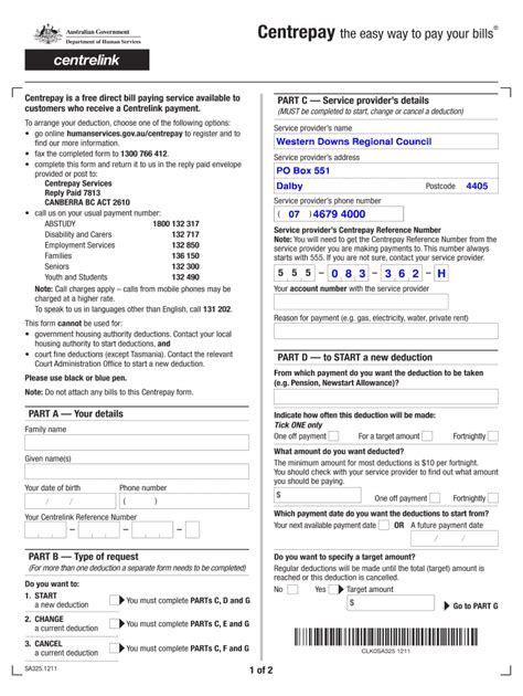 Centrelink Forms