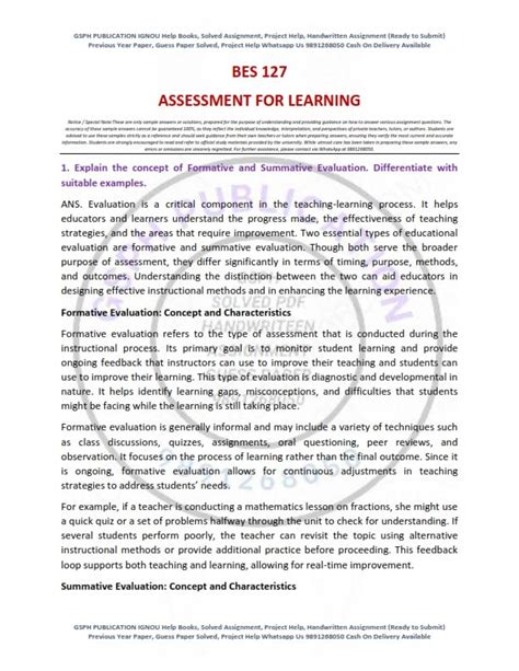 Ignou Bes 127 Solved Assignment 2025 26 English Medium Ignou Solved