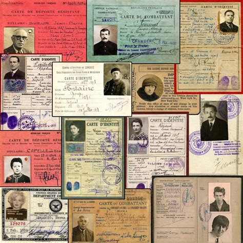Authentic Vintage Passports And Identity Cards Ephemera Bundle 50 Printable Circa 1880 1950
