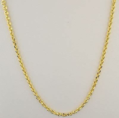 10k Yellow Gold 29mm Round Dc Cable Link Pendant Chain Necklace Ebay