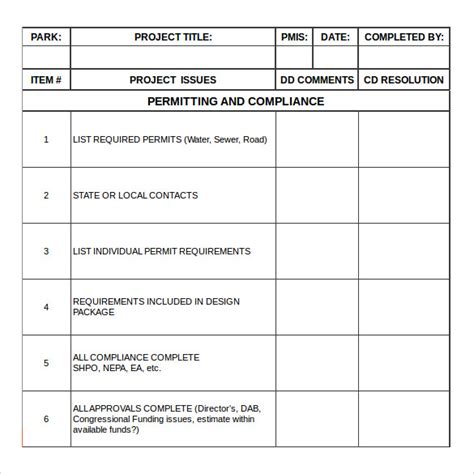 Simple Checklist Excel Template