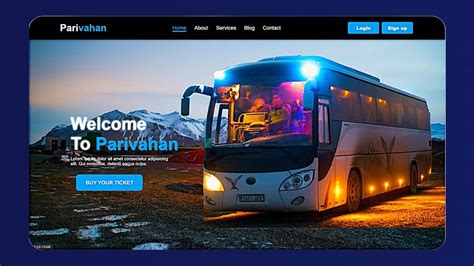 Build A Responsive Bus Booking Website Using Html And Css Bus Booking Website Html Css Youtube