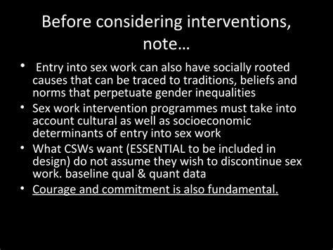 Commercial Sex Workers An Overview Of The Terminology And Intervention Design Ppt