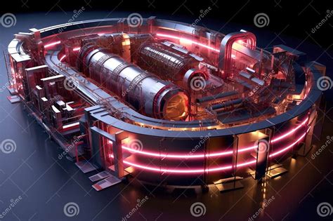 3d Rendered Model Of A Particle Accelerator Stock Illustration Illustration Of Research