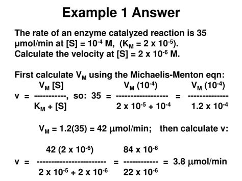 PPT Calculations Of Enzyme Activity PowerPoint Presentation Free Download ID