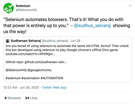 Sudharsan Selvaraj On Linkedin Seleniumwebdriver Selenium Webdriver 25 Comments