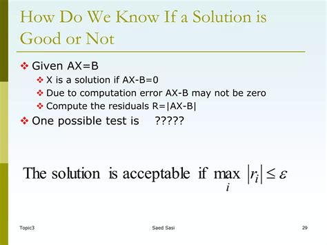 Lecture0003 Numerical Methods Topic 3 Solution Of Systems Of Linear Equations Lectures Pptx
