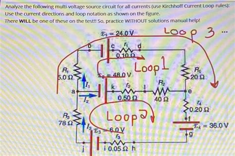 Solved Analyze The Following Multi Voltage Source Circuit