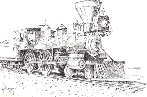 Steam Locomotive Sketch