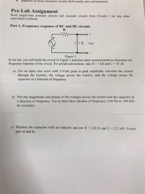 Solved Behavior Of Series Circuits Both Steady State And Chegg