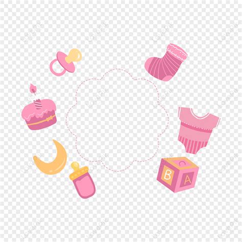 핑크 일러스트 코팅 된 케이크와 양말 아기 귀여운 공급아이소녀 Png 일러스트 무료 다운로드 Lovepik