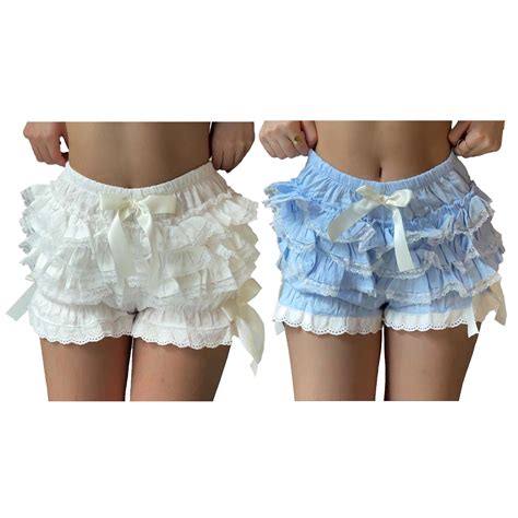 Women Tiered Lace Ruffle Panties Underwear Frilly Knickers Ruffle