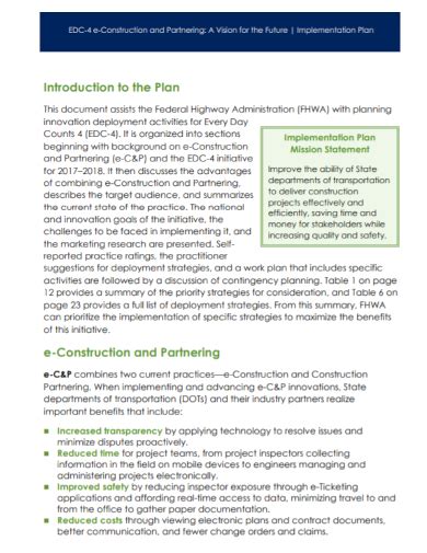 Free 9 Construction Implementation Plan Samples Project Safety