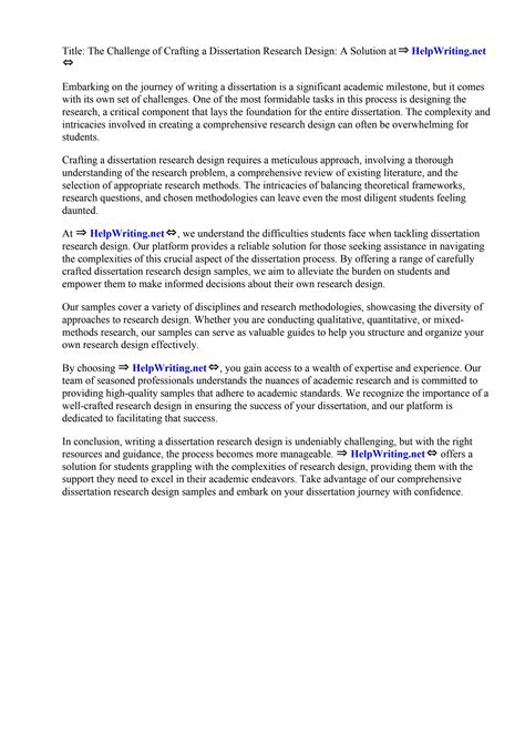 Dissertation Research Design Sample By Nicole Hall Issuu