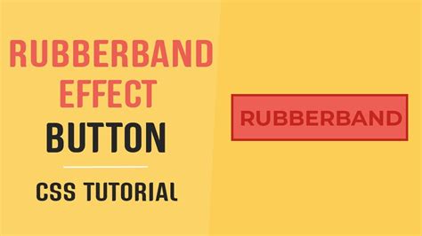 Rubberband Effect On Hover Button Css Button Hover Effects Css Tutorial Youtube