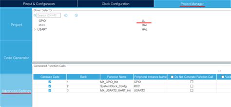 Output Ll Gpio Initialization Code In Stm32 Ide Moons Stm32 Centric