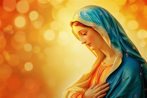 Premium Ai Image Virgin Mary Mother Of Jesus Christ On Sunny Background Catholics Church