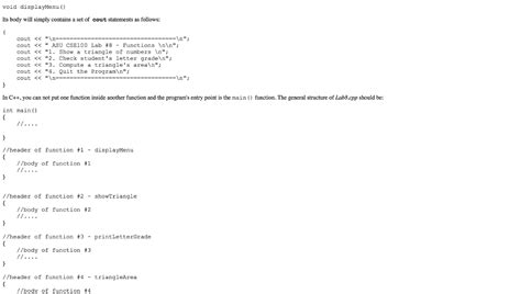 Solved 1 Lab Description In Order To Write A Good Modular