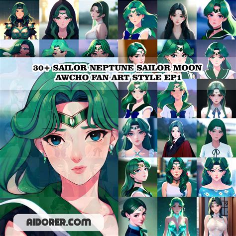 Sailor Neptune Sailor Moon Awcho Fan Art Style Ep Aidorer Digital Art Collection