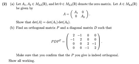 solved a let a1 a2∈m2 2 r and let 0∈m2 2 r denote the