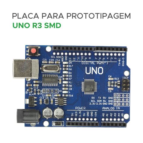 Placa Uno Smd R3 Atmega328 Com Cabo Usb Chipsce Mixtou