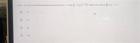 Solved Let Y F X Be A Twice Differentiable Function Such Chegg Com