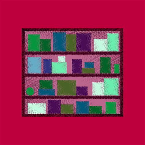 플랫 음영 스타일 아이콘 책장 벡터 Ai Eps Uidownload