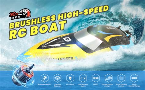 Deerc Brushless Rc Boat Mph Fast Remote Control Boats With Never