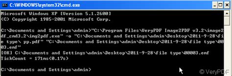 how to convert my emf file to pdf file from command line verypdf