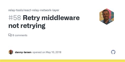 Retry Middleware Not Retrying · Issue 58 · Relay Toolsreact Relay Network Layer · Github