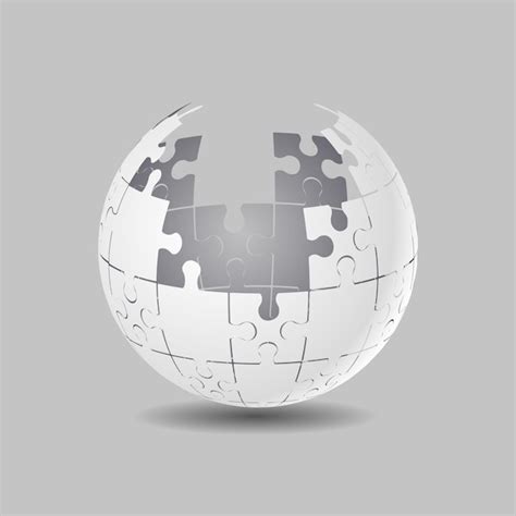 Premium Vector Puzzle Sphere Illustration For Design