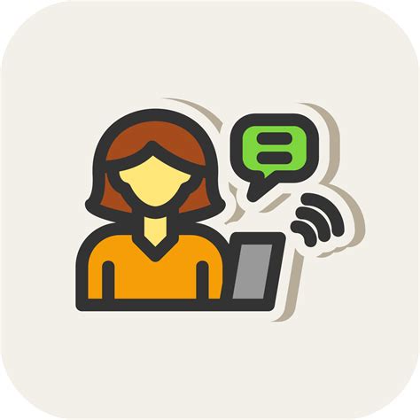 Woman Talking On Call Vector Icon Design 20371106 Vector Art At Vecteezy
