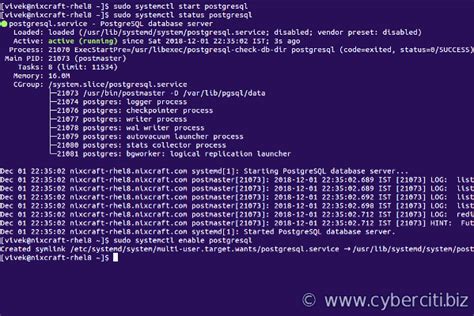 How To Install And Setup Postgresql On Rhel 8 Nixcraft