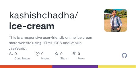 Github Kashishchadha Ice Cream This Is A Responsive User Friendly Online Ice Cream Store