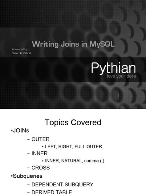 Writing Joins In Mysql Pdf Information Retrieval Data Management