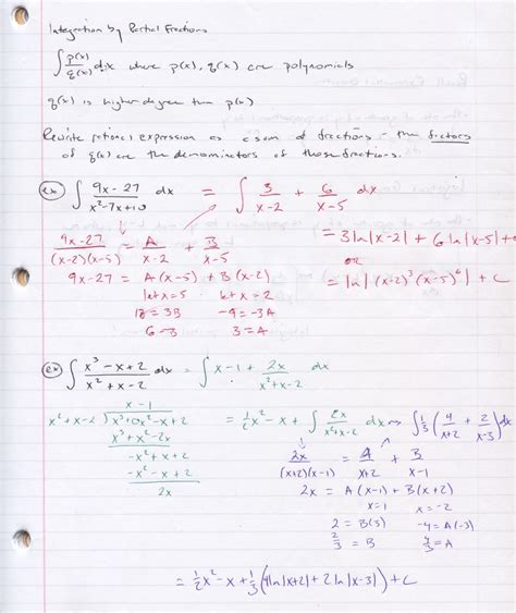Bc Calc 2011 12 Feb 3 Integration By Partial Fractions