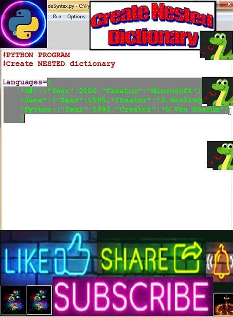 🌷͙֒₊⋆ꕥcreate Nested Dictionarypythonprogram Exampleleetcodecodeshorts Pythonic Coding