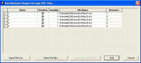importing shape from dxf files