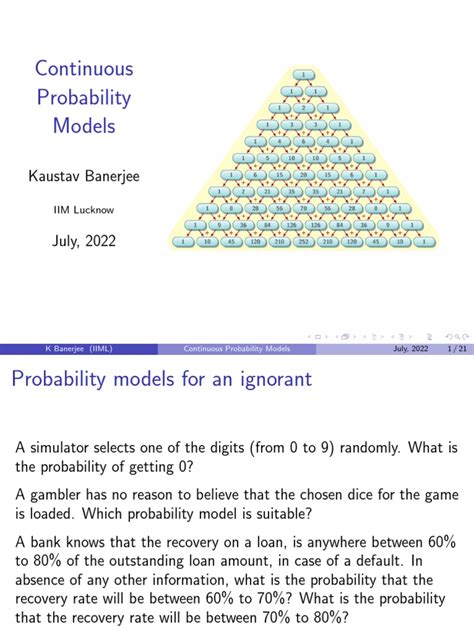 Continuous Probability Models Pdf Probability Distribution Percentile