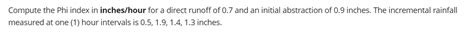 Solved Compute The Phi Index In ﻿incheshour For A Direct
