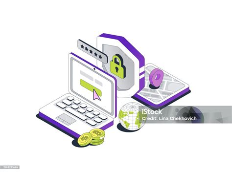 노트북이 구매합니다 날아다니는 방패와 자리 표시자가 있는 배달 지도 안전한 온라인 쇼핑의 개념 보호를 통한 안전한 결제 아이소 메트릭 벡터 일러스트 레이 션 그림자에 대한
