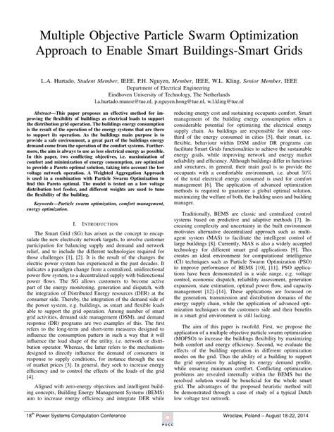 Pdf Multiple Objective Particle Swarm Optimization Approach To Enable