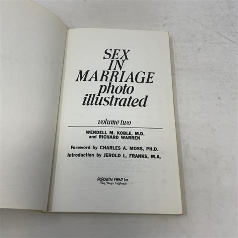 Sex In Marriage Volume Two By Wendell M Koble And Richard Warren